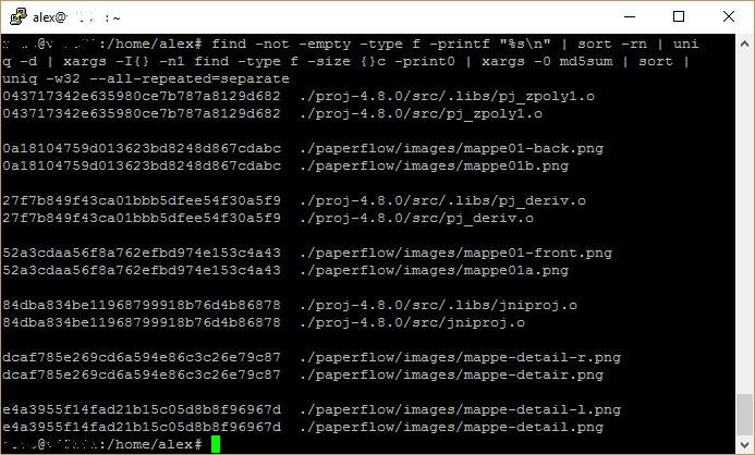 Snippet Find Duplicate Files On Linux